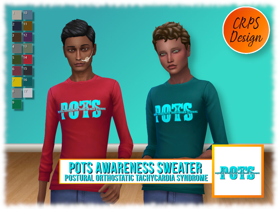 The Sims Resource | POTS awareness Off-Shoulder for Woman
