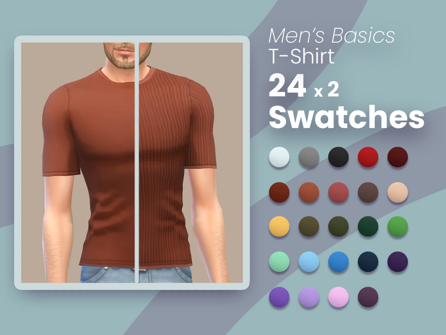 The Sims Resource | [Kokliko] T-shirt Solid - Men's Basics.package