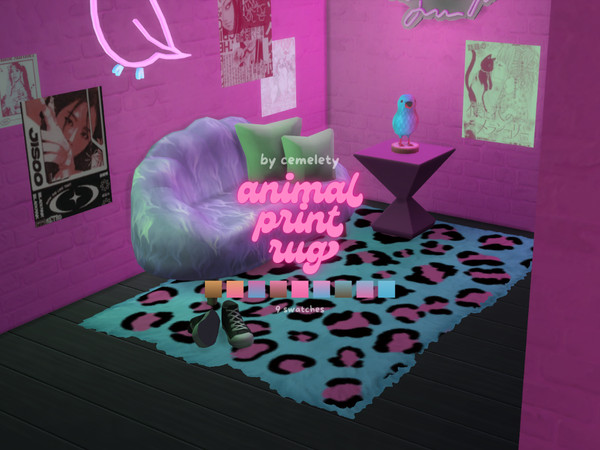 The Sims Resource | [celemety] animal print rug