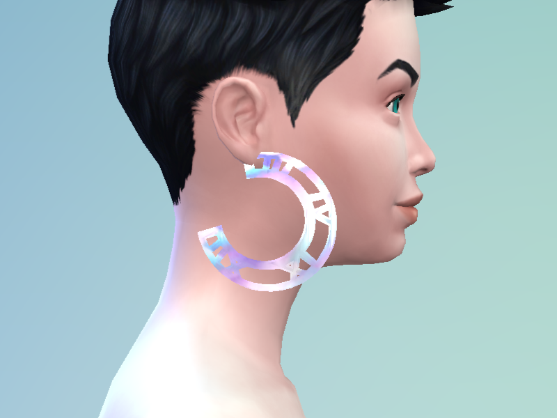 The Sims Resource | Clock Wide Earring