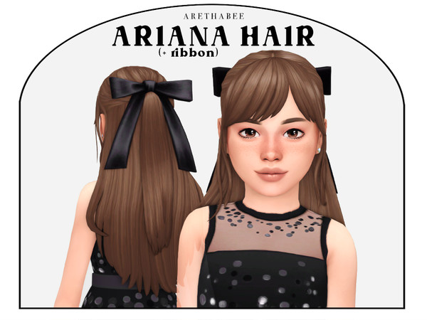 The Sims Resource | [arethabee] ariana hair (longer version) cu.package