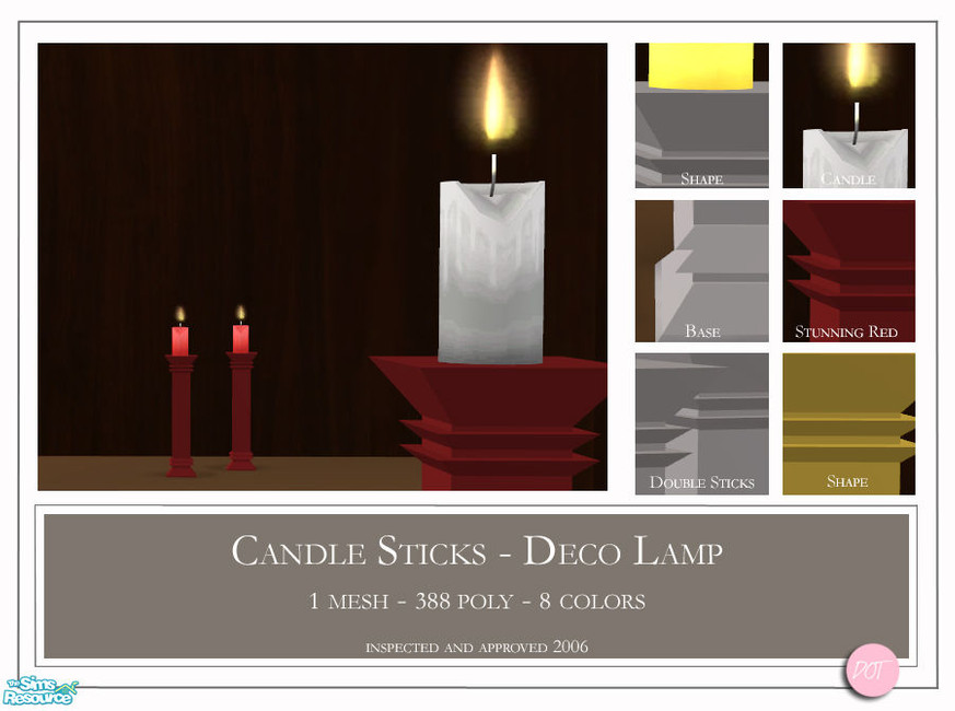 The Sims Resource - Candle Sticks Lamp