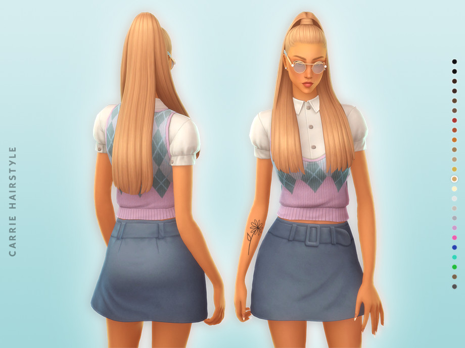 The Sims Resource - Carrie Hairstyle - Style 3