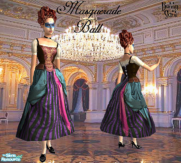 The Sims Resource | Masquerade Ballgown 3