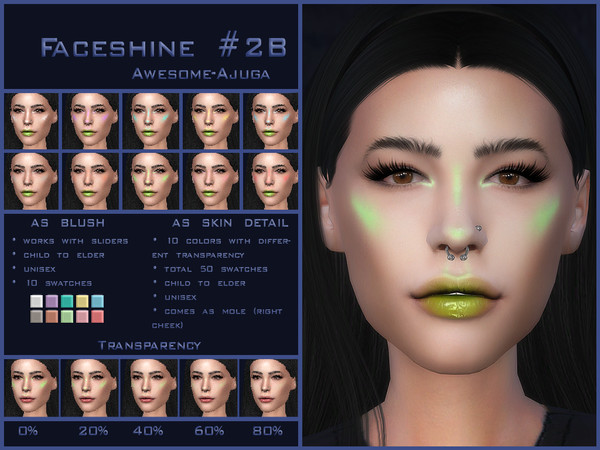 The Sims Resource | Face shine 2B