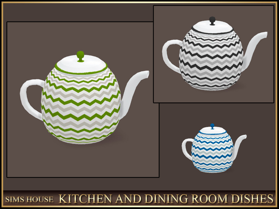 The Sims Resource | [Sims House ] TEAPOT | KITCHEN AND DINING ROOM DISHES