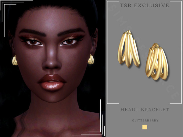 The Sims Resource | Gold Triple Hoops