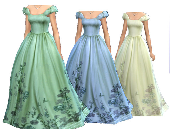 The Sims Resource | Debutante Ball Gown - A Sifix Amelia Gown Recolor