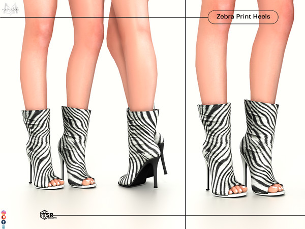 The Sims Resource | Zebra Heels S480