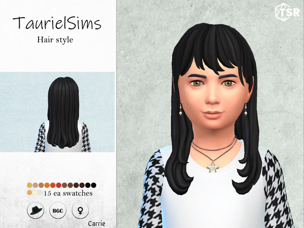 The Sims Resource | Carrie-Hairstyle