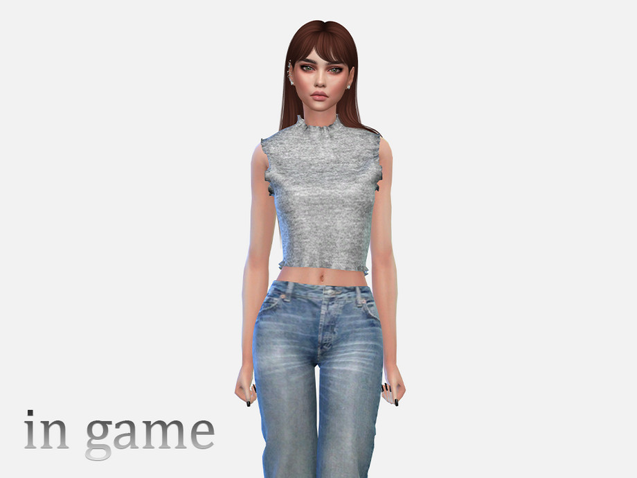 The Sims Resource | Ruffle Sleeve Top