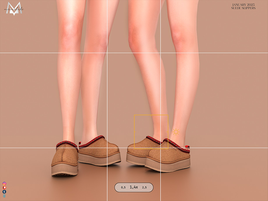 The Sims Resource | [PATREON] Suede Slippers (Female)