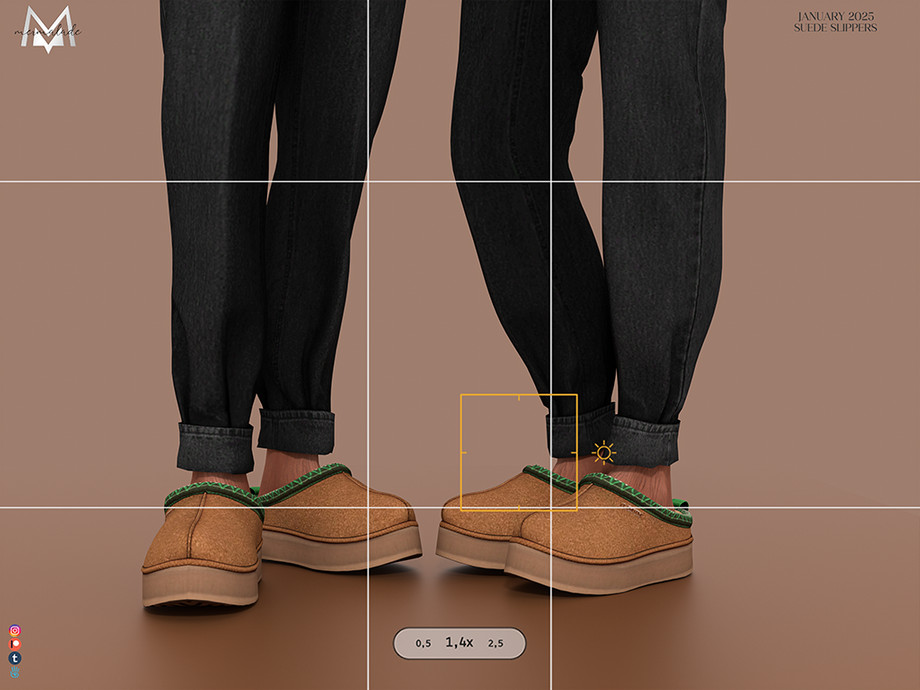The Sims Resource | [PATREON] Suede Slippers (Male)