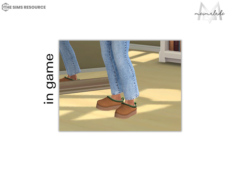 The Sims Resource | [PATREON] Suede Slippers (Male)
