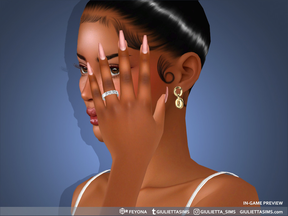 The Sims Resource | Long Ballerina Natural Nails