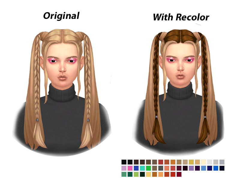 The Sims Resource | SHS_Angelica_RecolorHair.package