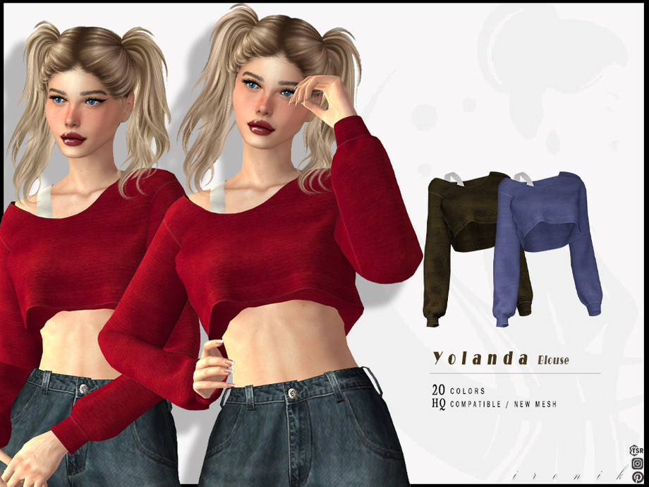 The Sims Resource | Yolanda Blouse