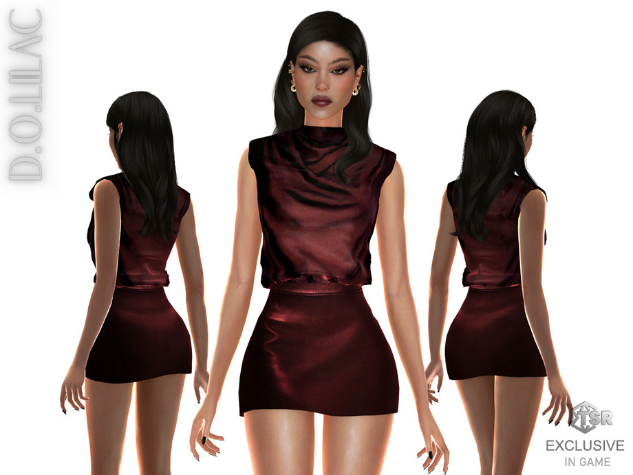The Sims Resource | Draped Silk Top DO0720