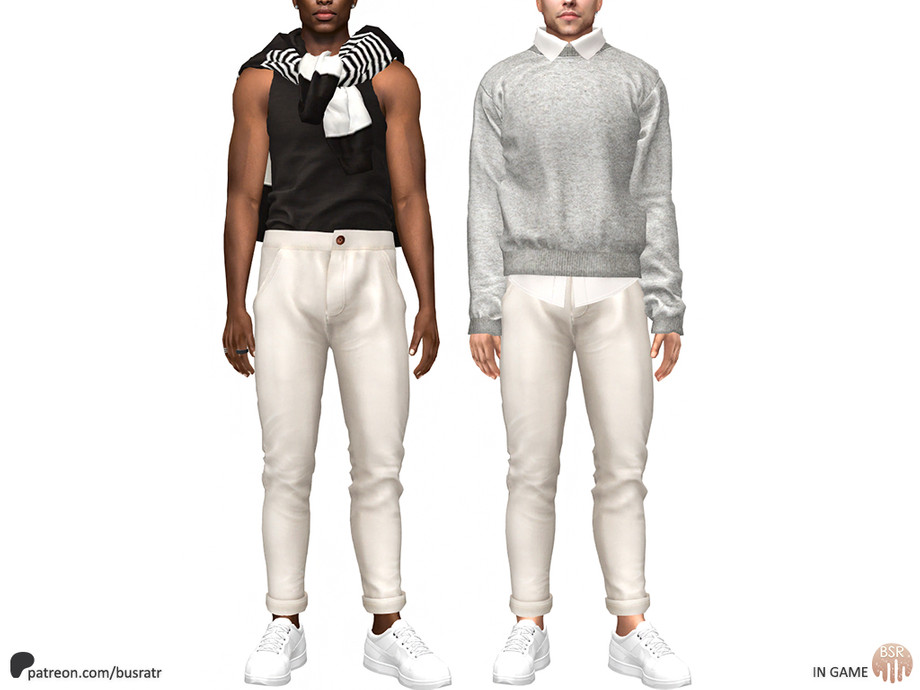 The Sims Resource | (Patreon) Timeless Contrast Collection - Sweater ...