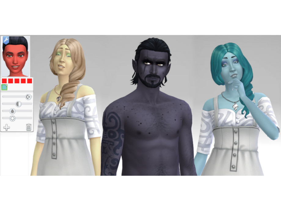 The Sims Resource | Skin Colorizer Makeup Sliders, All Sims + Occults