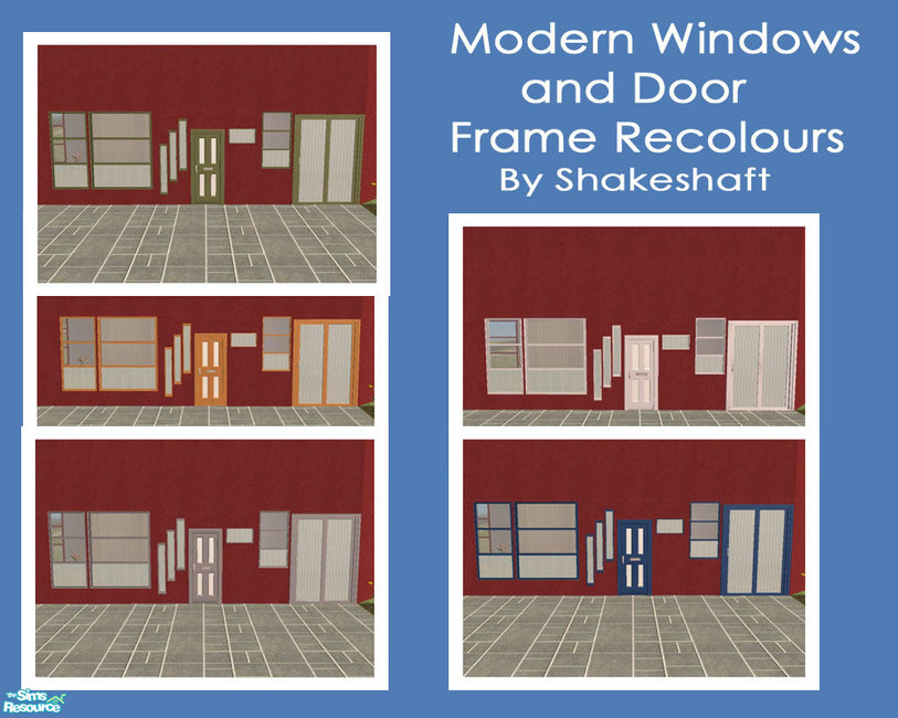 The Sims Resource - Windows & Doors Frame Recolours