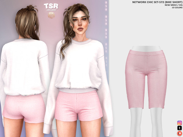 The Sims Resource | NETWORK CHIC SET-572 (BIKE SHORT) BD1472