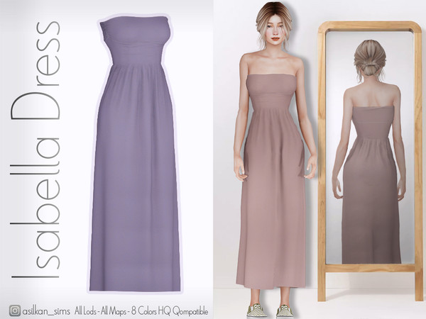 The Sims Resource | Isabella Dress - ACN 600