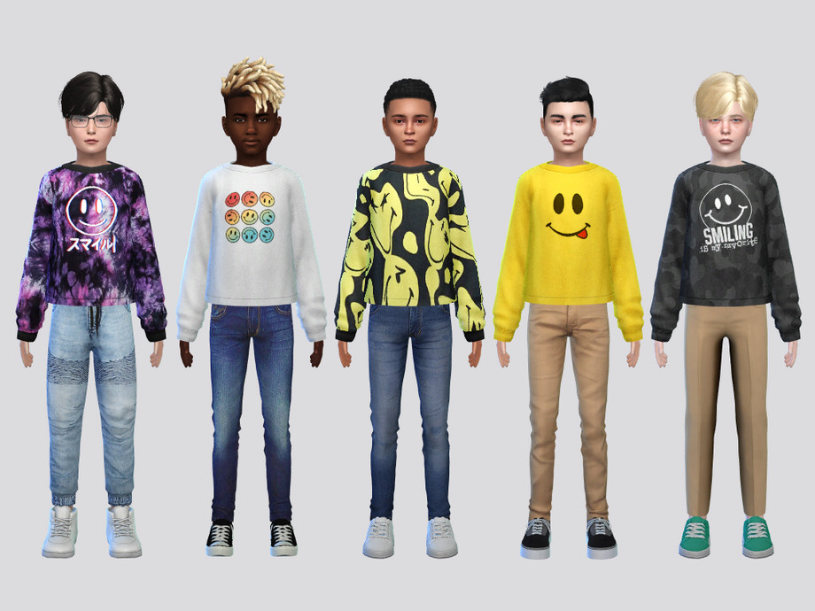 The Sims Resource | All Smile Sweater Boys