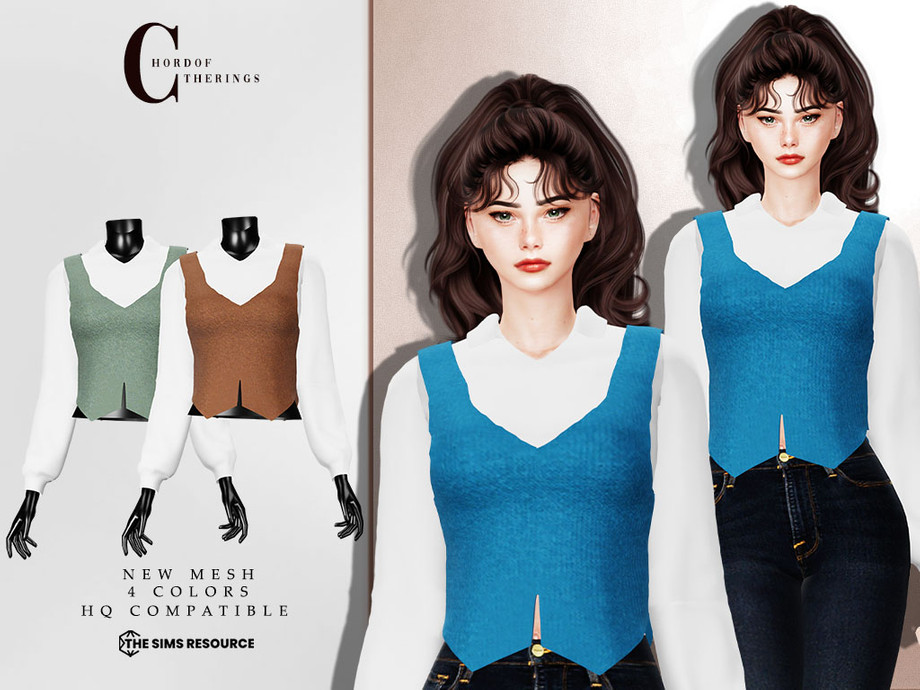 The Sims Resource | Blouse T-756