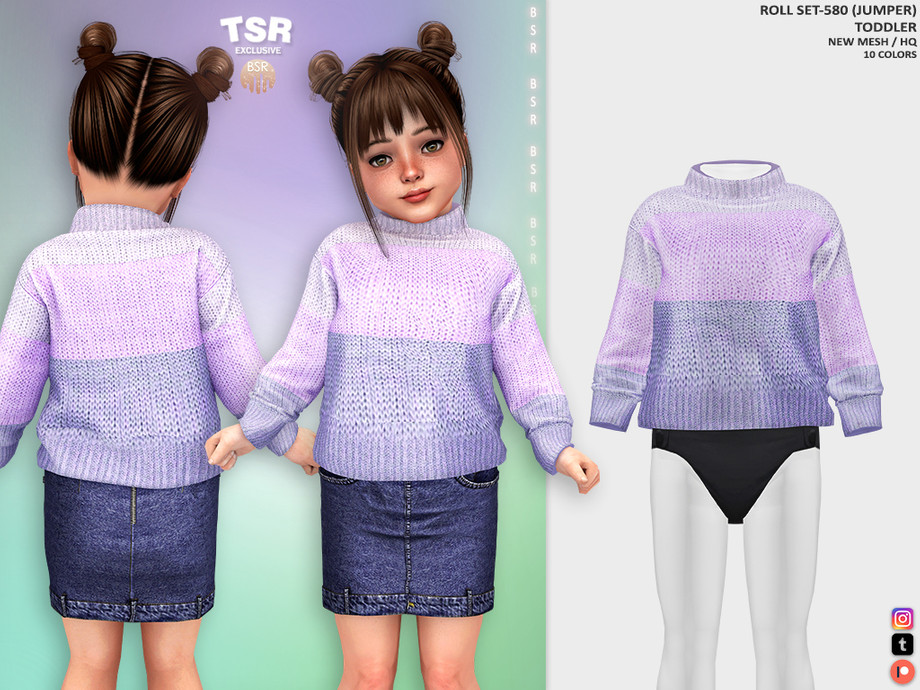 The Sims Resource | ToddlerF - ROLL SET-580 (JUMPER) BD1487