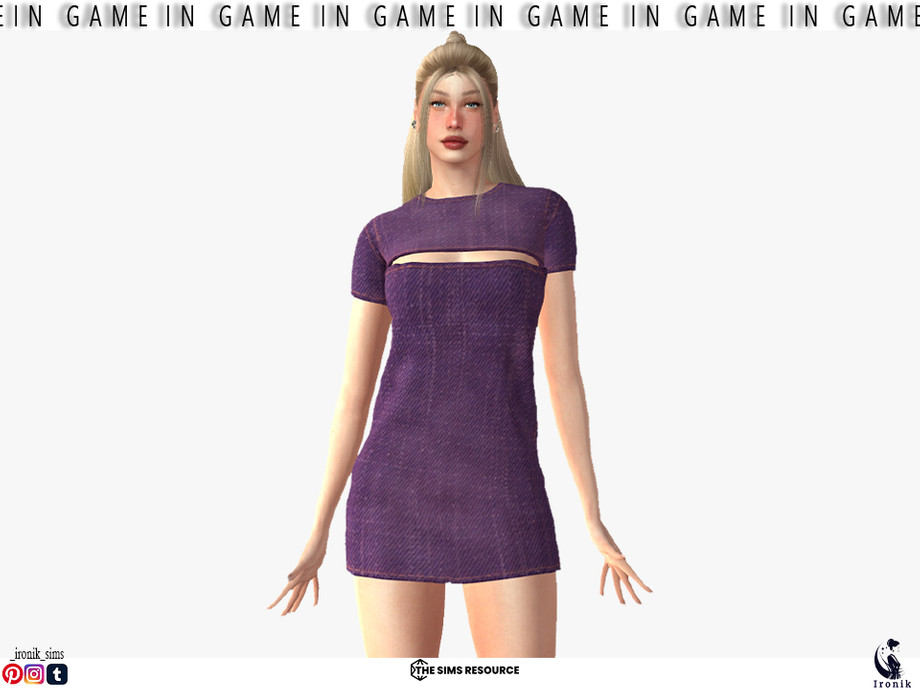 The Sims Resource | Edith Mini Dress