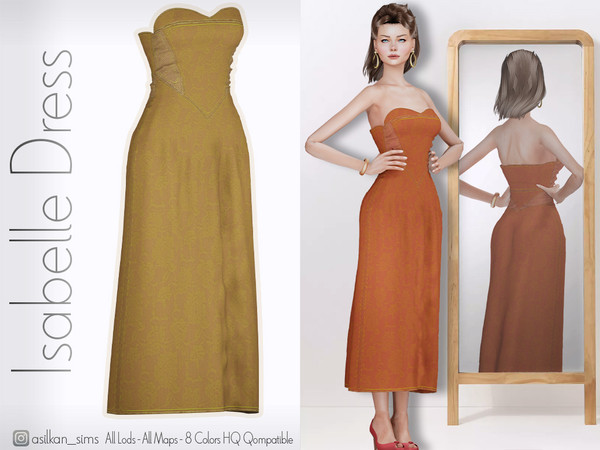 The Sims Resource | Isabelle Dress - ACN 616