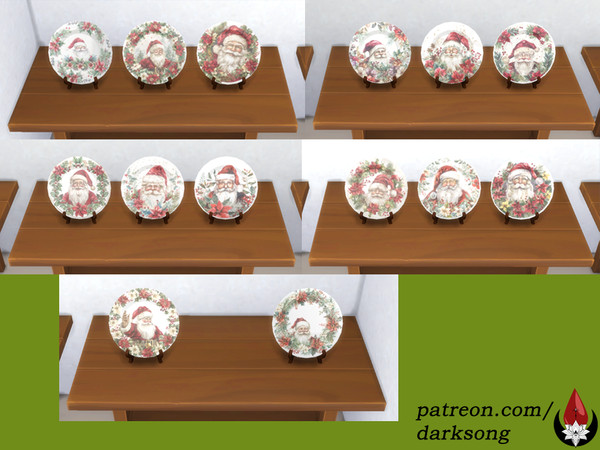 The Sims Resource | Santa Collectible Plate