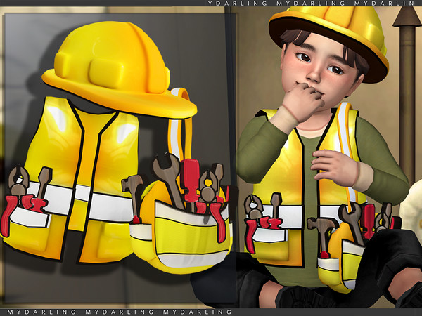 The Sims Resource | engineer accessory set for toddlers
