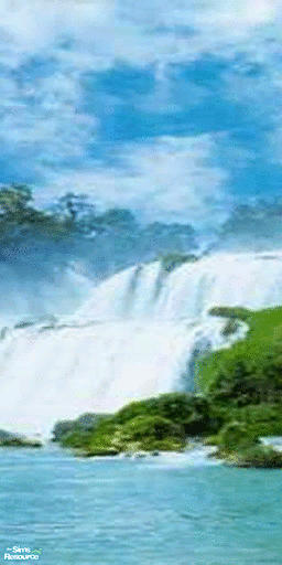 The Sims Resource | Water Scape- Waterfall Wall 2