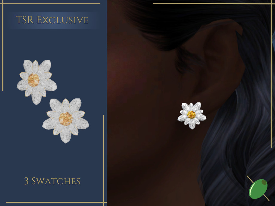 The Sims Resource | Daisy Earrings