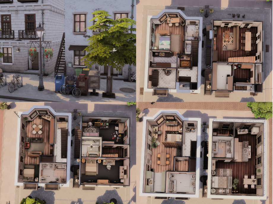 The Sims Resource | Promenade Housing - Magnolia Rentals