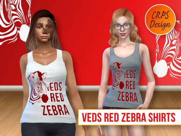 The Sims Resource | CRPSdesign - vEDS top - Red Zebra.package