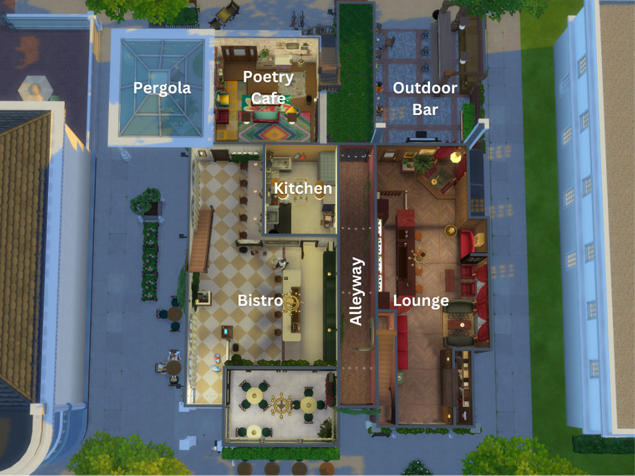 The Sims Resource | Jazz, Bistro, & Poetry (No CC)