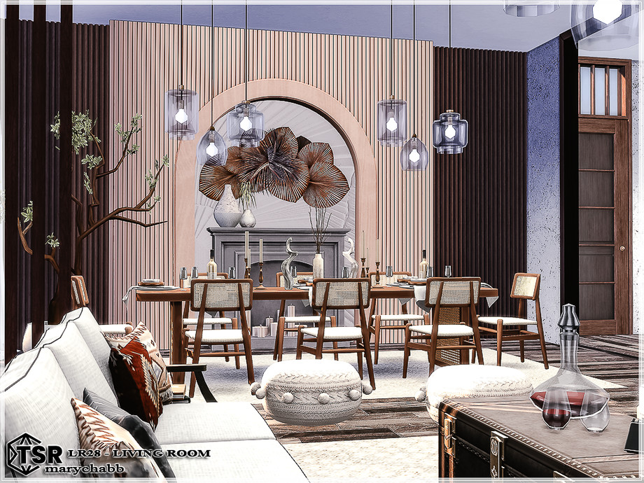 The Sims Resource | LR28 - Living Room with Dining area