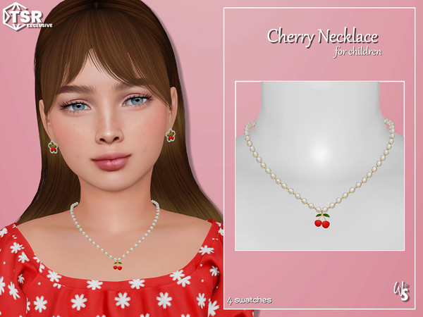 The Sims Resource | Cherry Necklace for children