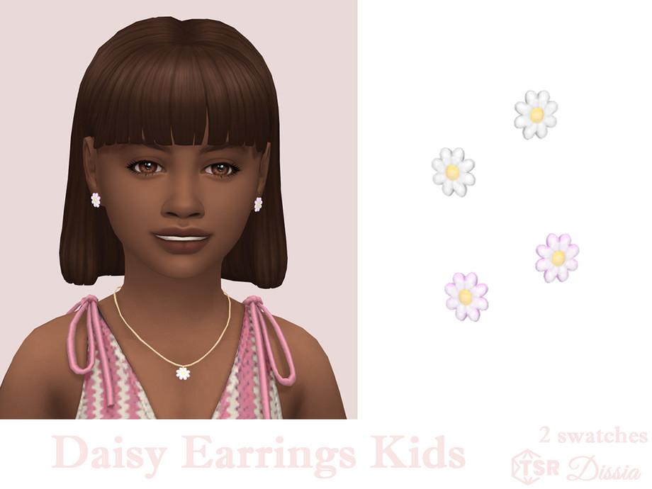 The Sims Resource | Daisy Earrings Kids