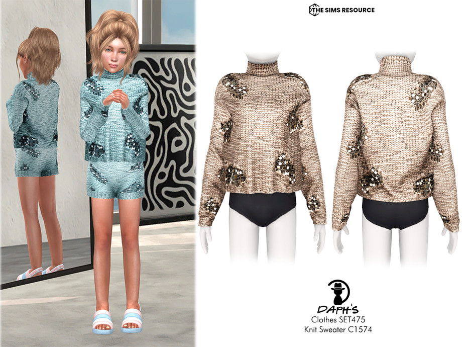 The Sims Resource | Clothes SET475 - Knit Sweater C1574