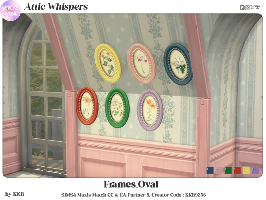 The Sims Resource | KKB'sMM_Attic Whispers_Frames_Oval