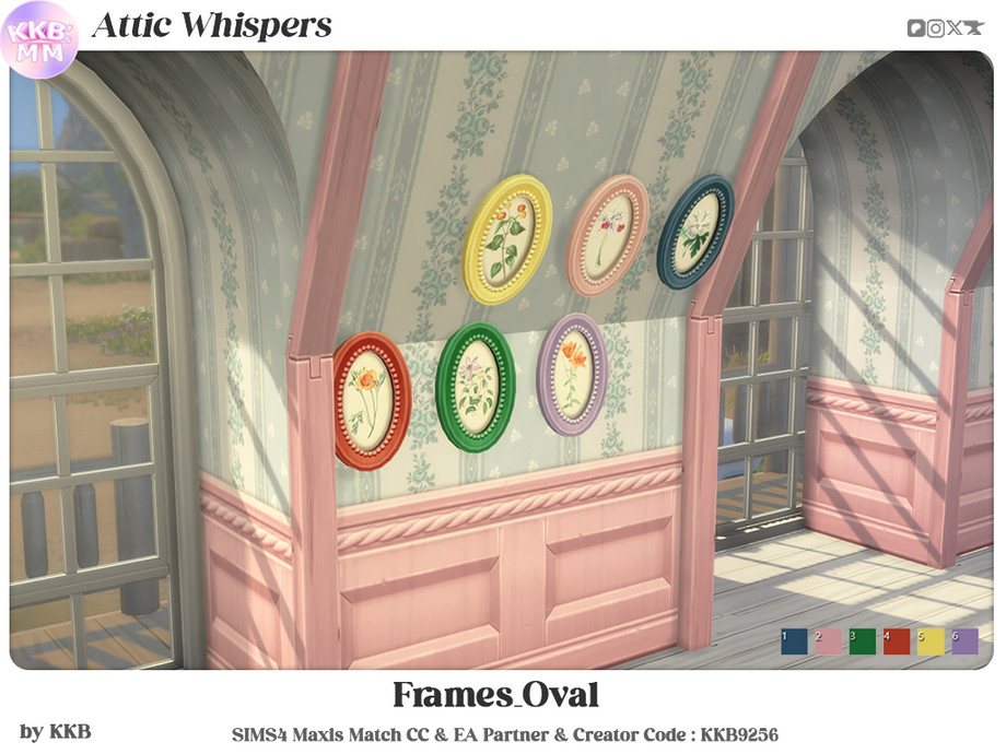 The Sims Resource | KKB'sMM_Attic Whispers_Frames_Oval
