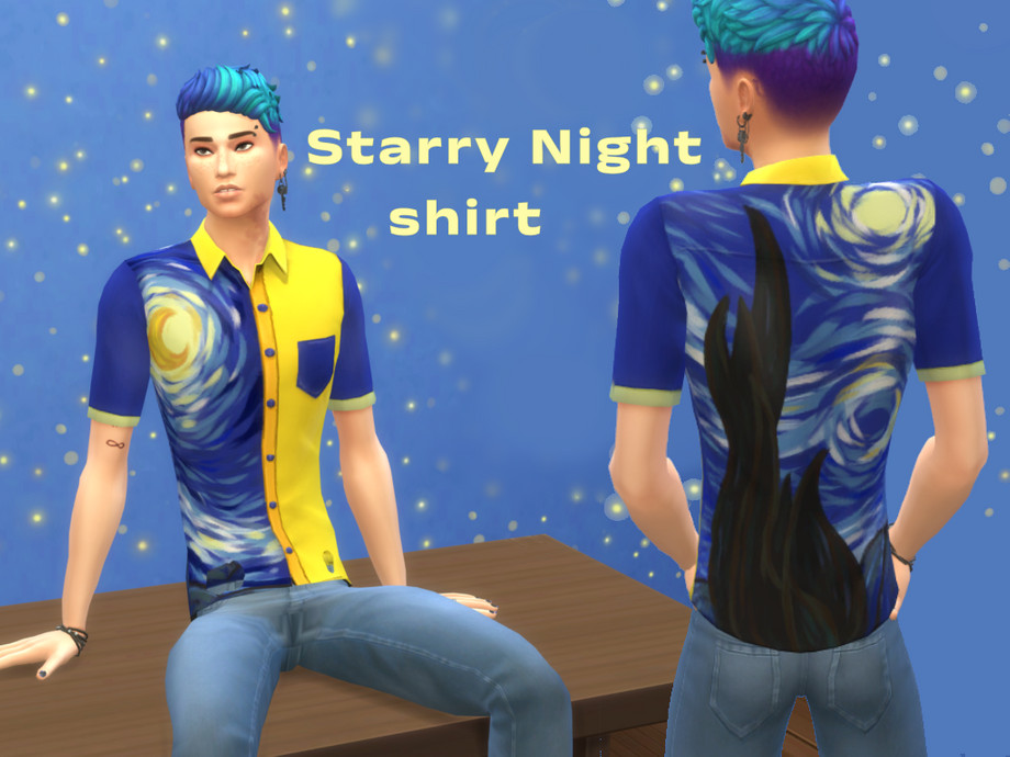 The Sims Resource | Starry Night Shirt