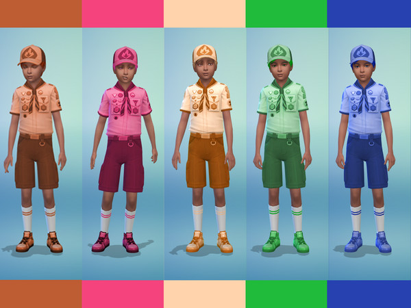 The Sims Resource | BuffysBytes Scout Uniform NSB Recolor.package