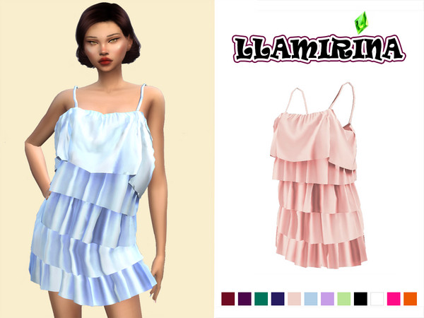 The Sims Resource | Silk Layered Dress