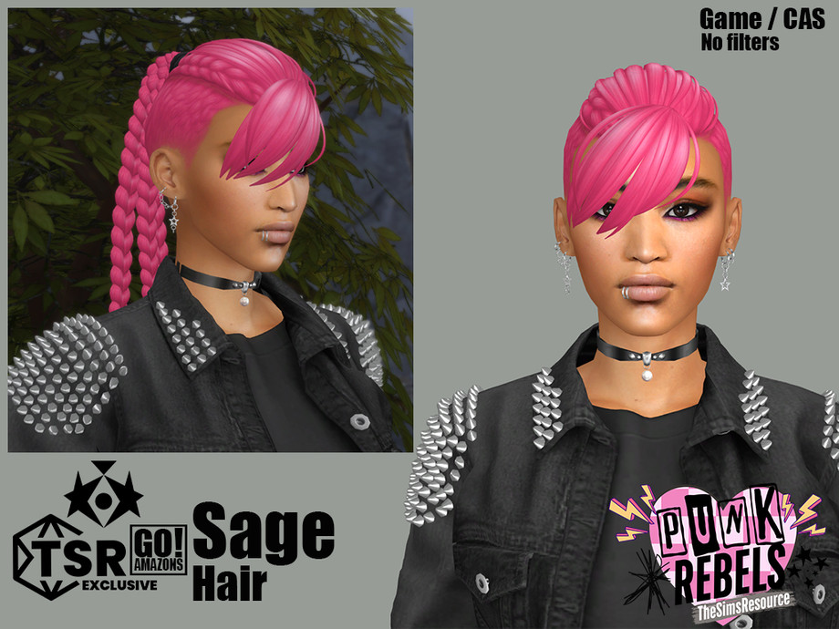 The Sims Resource | Sage Hair (Punk Rebels)