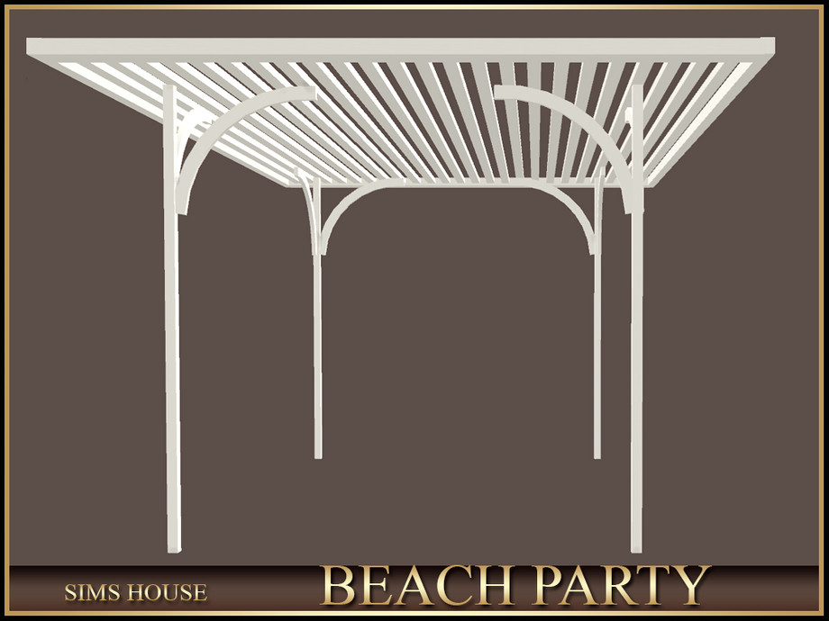 The Sims Resource | Sims House PERGOLA | BEACH PARTY